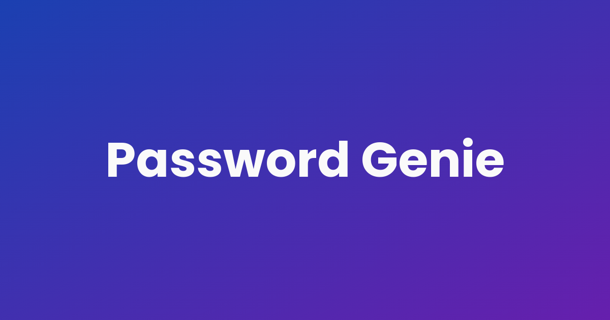 Password Genie